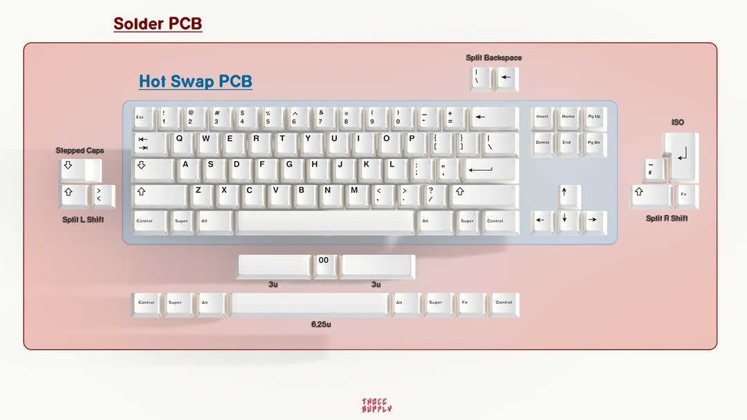 XOX70 Custom Mechanical Keyboard FRL TKL – Thocc Supply